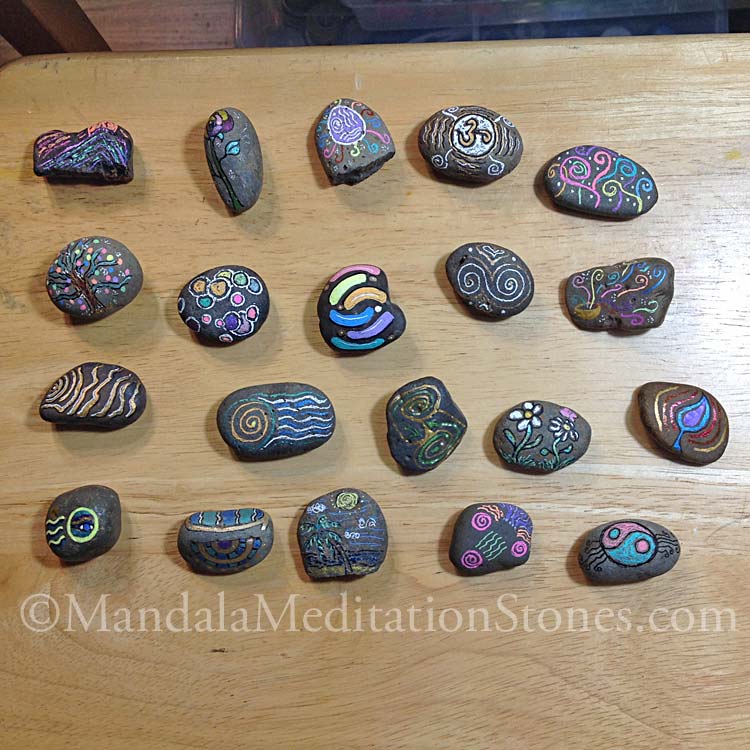 Mindfulness Stones – Mandala Meditation Stones